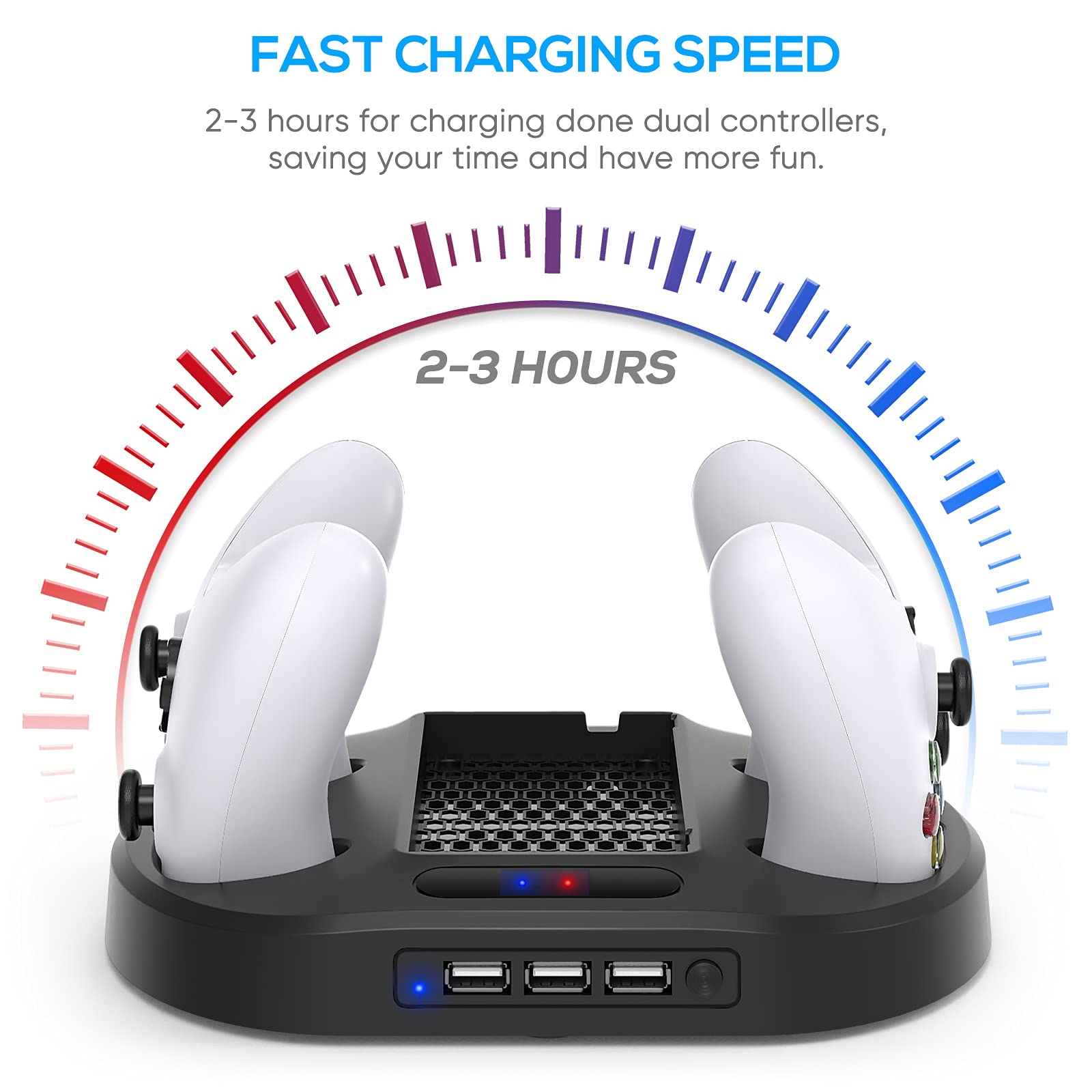 Vertical Cooling Stand Compatible with Xbox Series S, YUANHOT Charging Station Dock with Dual Controller Charger Ports and Cooler System (Only Compatible with Xbox Series S)