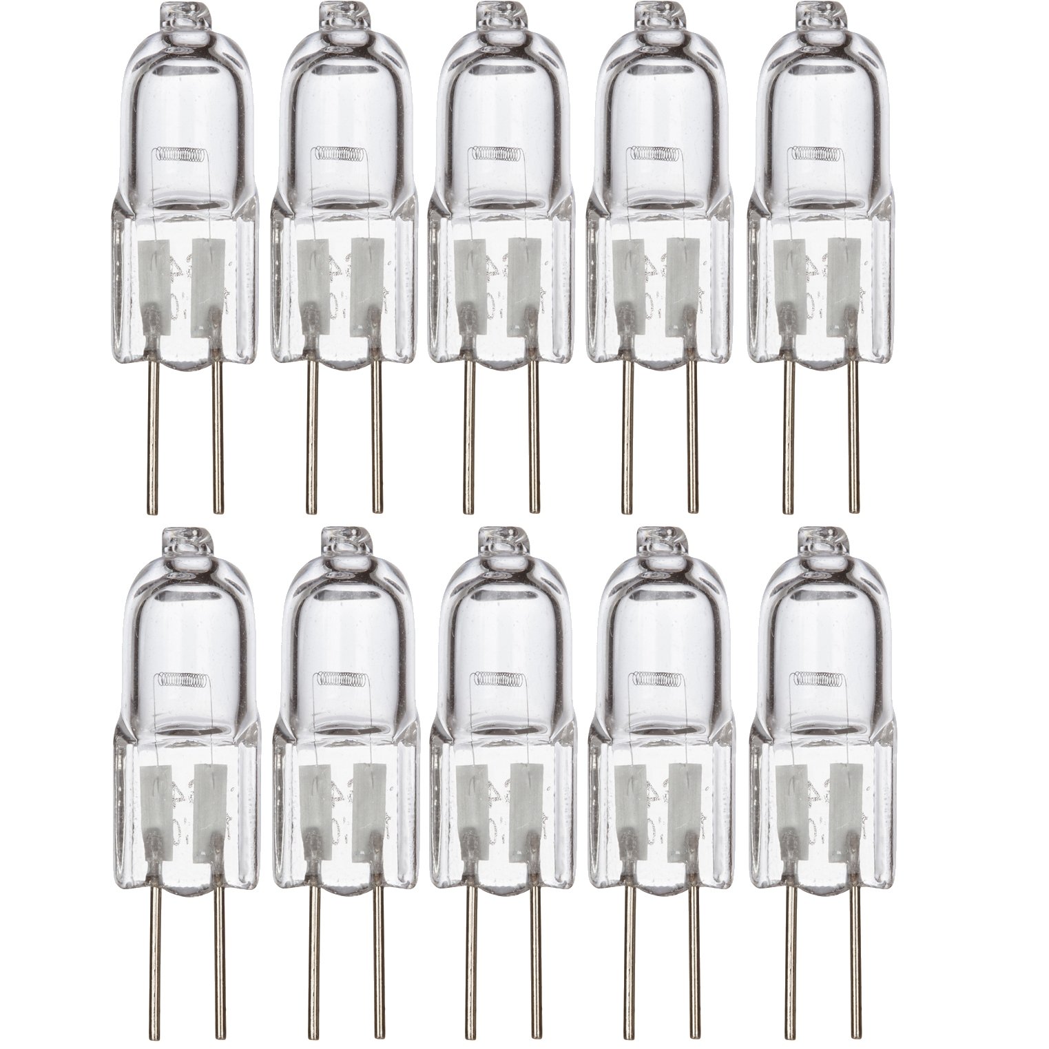Simba Lighting Halogen G4 T3 20 Watt 280lm Bi-Pin Bulb (10 Pack) 12 Volt A/C or D/C for Accent Lights, Under Cabinet Puck Light, Chandeliers, Track Lighting, 20W 12V 2 Pin JC Warm White 2700K Dimmable