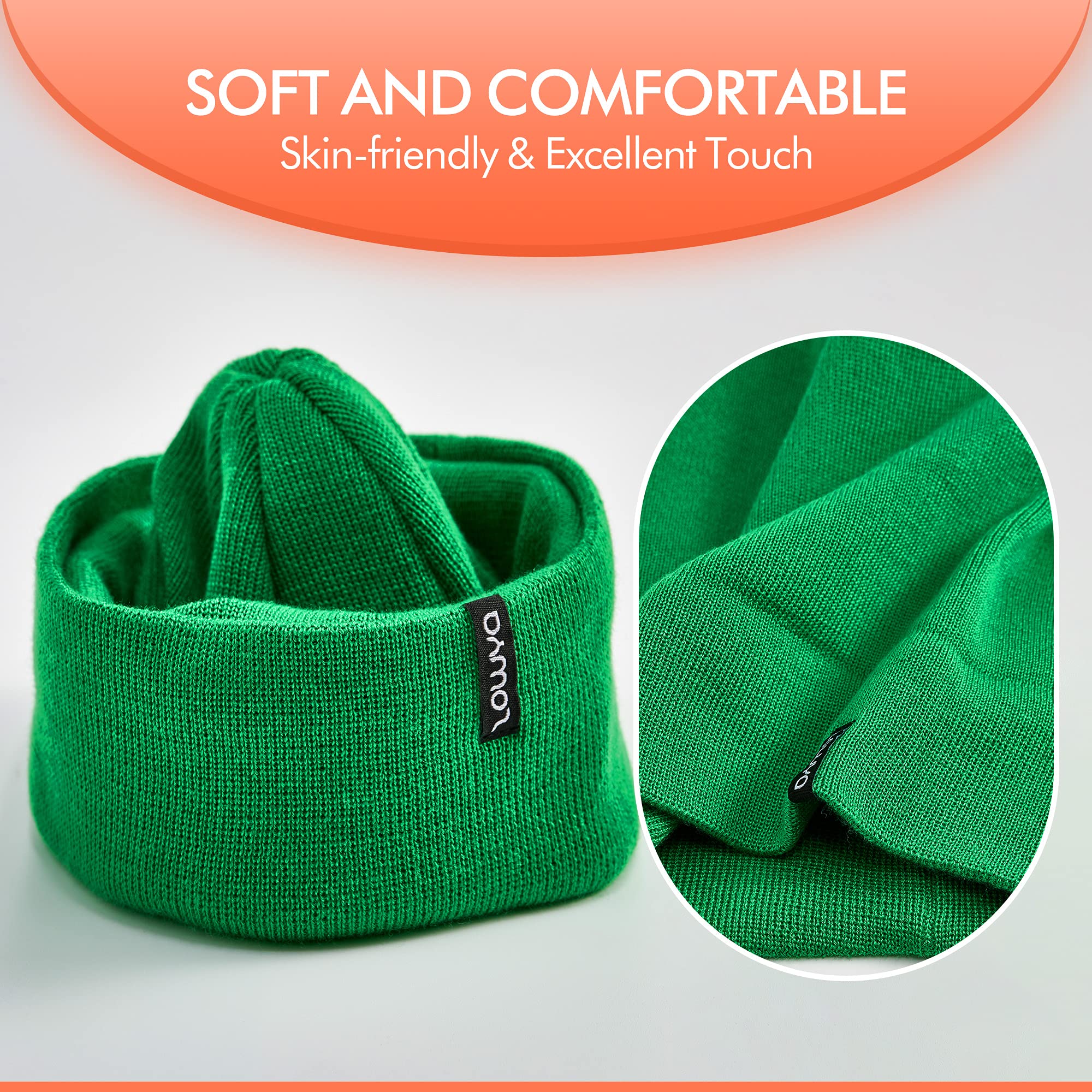 zowya Winter Beanie for Men Women Knit Cuff Snug Slouchy Skull Caps Classic Warm Spring Autumn 1-Hat (Green)