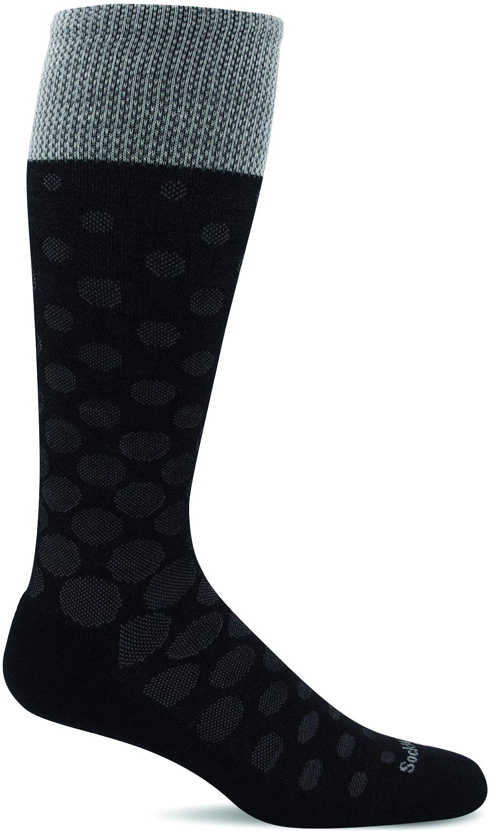Sockwell Women's Spot On Moderate Graduated Compression Sock, Black - M/L