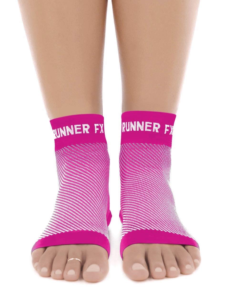 Runner FX Sports Plantar Fasciitis Sock for Men and Women, Compression Foot Sleeves with Arch and Ankle Support, Foot Brace