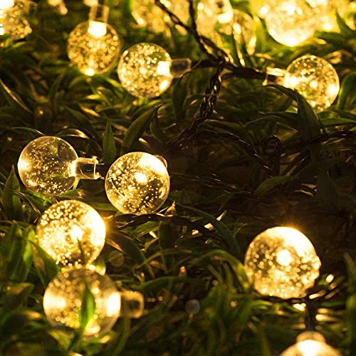 Sucastle WDWL Globe String Lights, Crystal Balls Waterproof Fairy Lights, Outdoor Starry Lights Solar Powered String Lights, Decorative Lighting for Home, Garden, Party, Festival