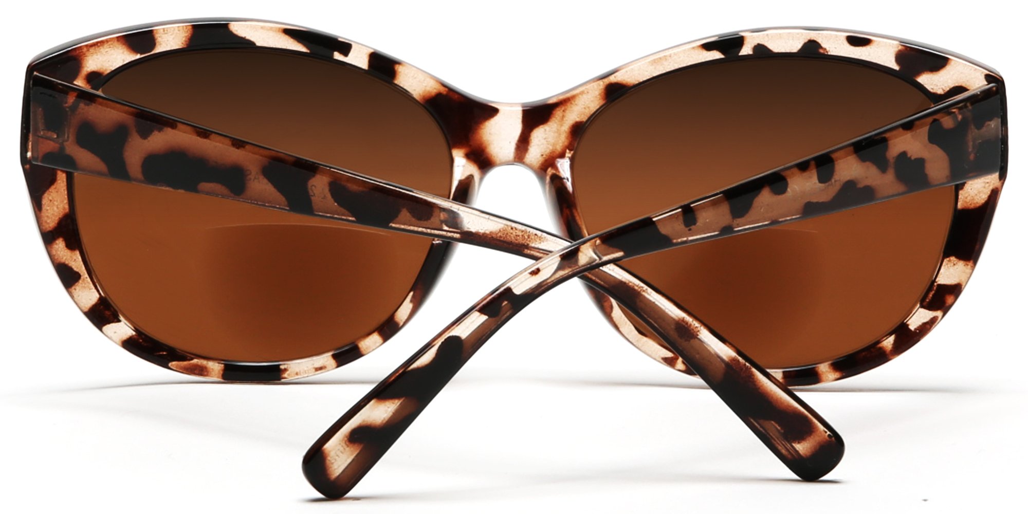 SAMBA SHADES Reader Sunglasses for Women Bifocal for Reading Under the Sun Cateye Glasses Brown Tortoise 2.00