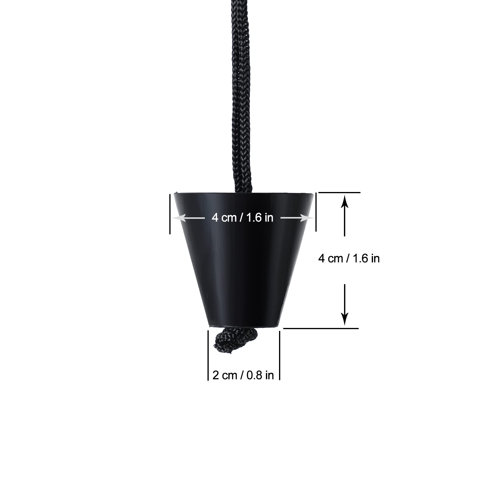 weyleity 12 Pieces Kayak Scupper Plugs Kit Universal Silicone Scupper Plugs for Kayak Drain Holes Stopper Bung with Lanyard Lifetime Kayak Accessories(Black)
