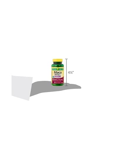 Spring Valley Maca Root 500mg Capsules, Organic Maca Root for Women and Men + STS Sticker.