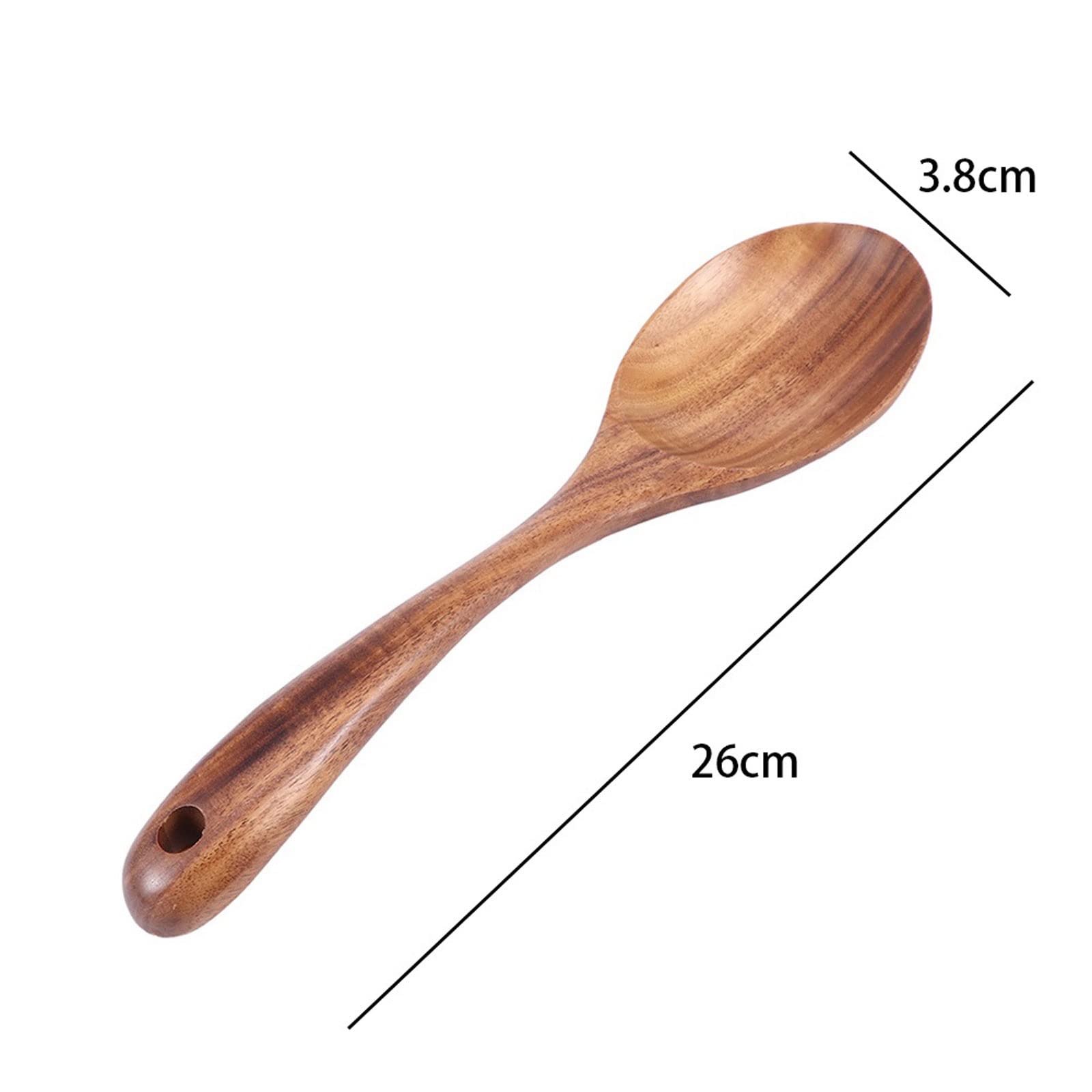 SEWALL Kitchen Wooden Spoon Set Large Salad Dinner Spoons Wood Fork Spoon Cutlery Set Wooden Utensils Tableware Dinnerware Sets