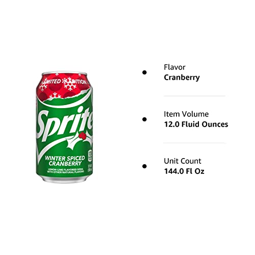 Sprite Cranberry Lemon-Lime Soda - 12 fl oz cans - 12pk