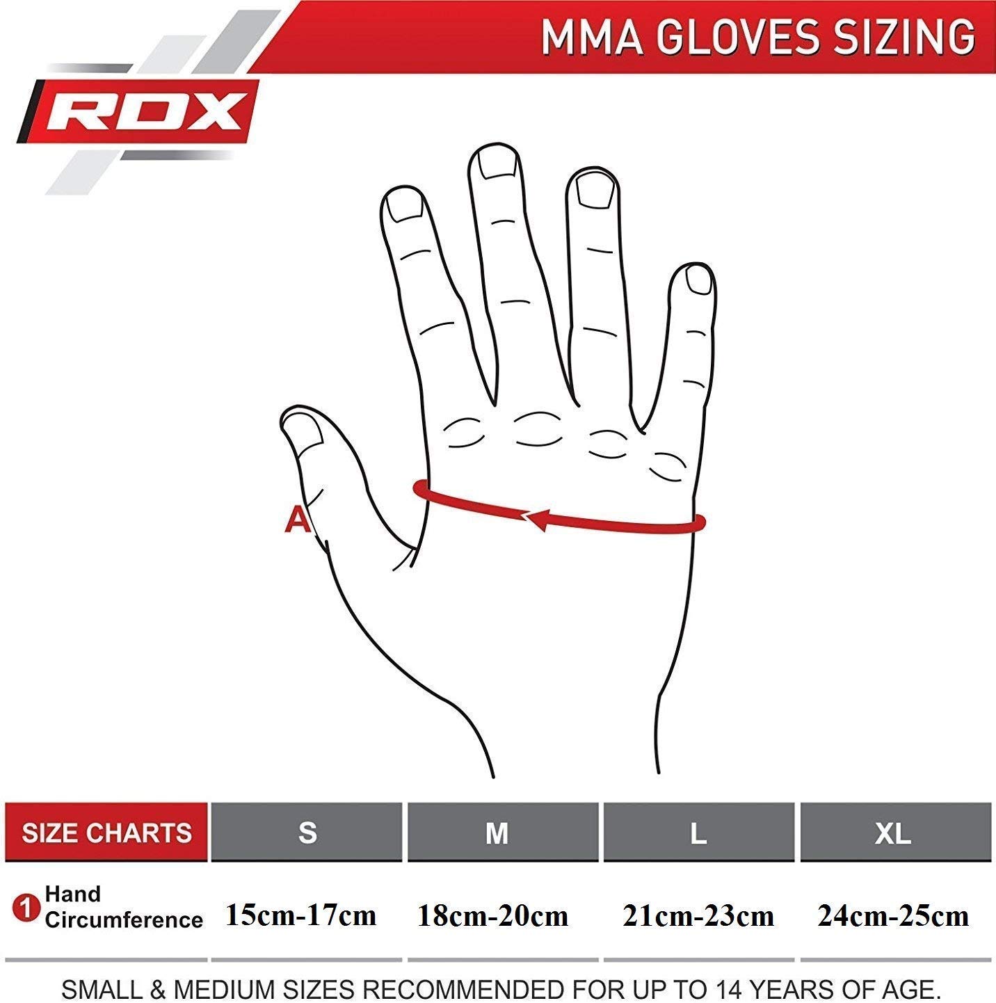 RDX All Season Grappling Glove 7 Oz Tgx-4B (Black, Small)