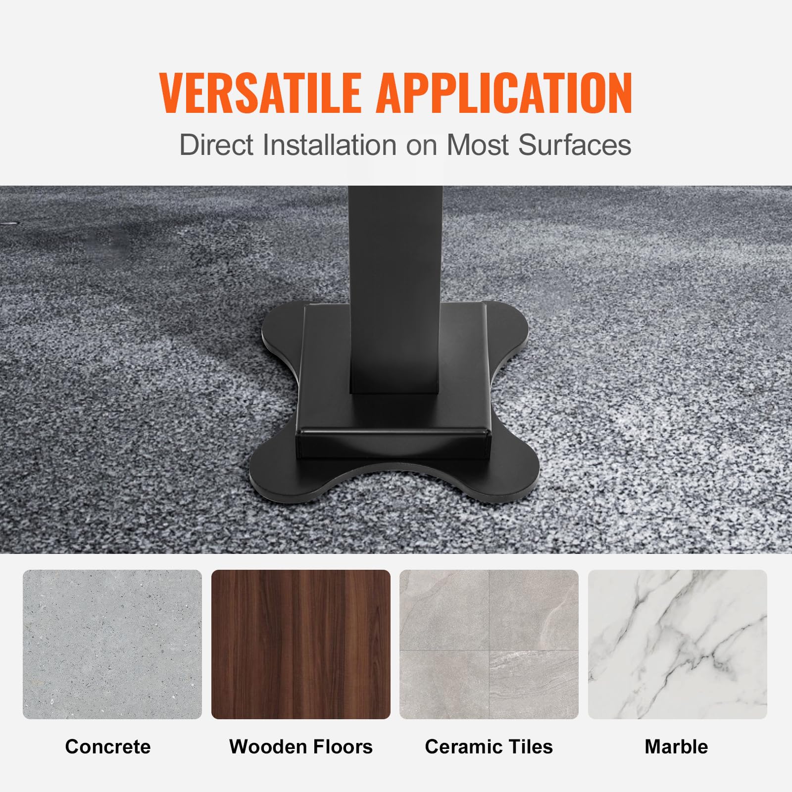 VEVOR Handrail for Outdoor Steps, 3-4 Steps Outdoor Handrail, Adjustable Aluminum Staircase Handrail, Thickened Stair Railings for Porch Railing, Deck Handrail