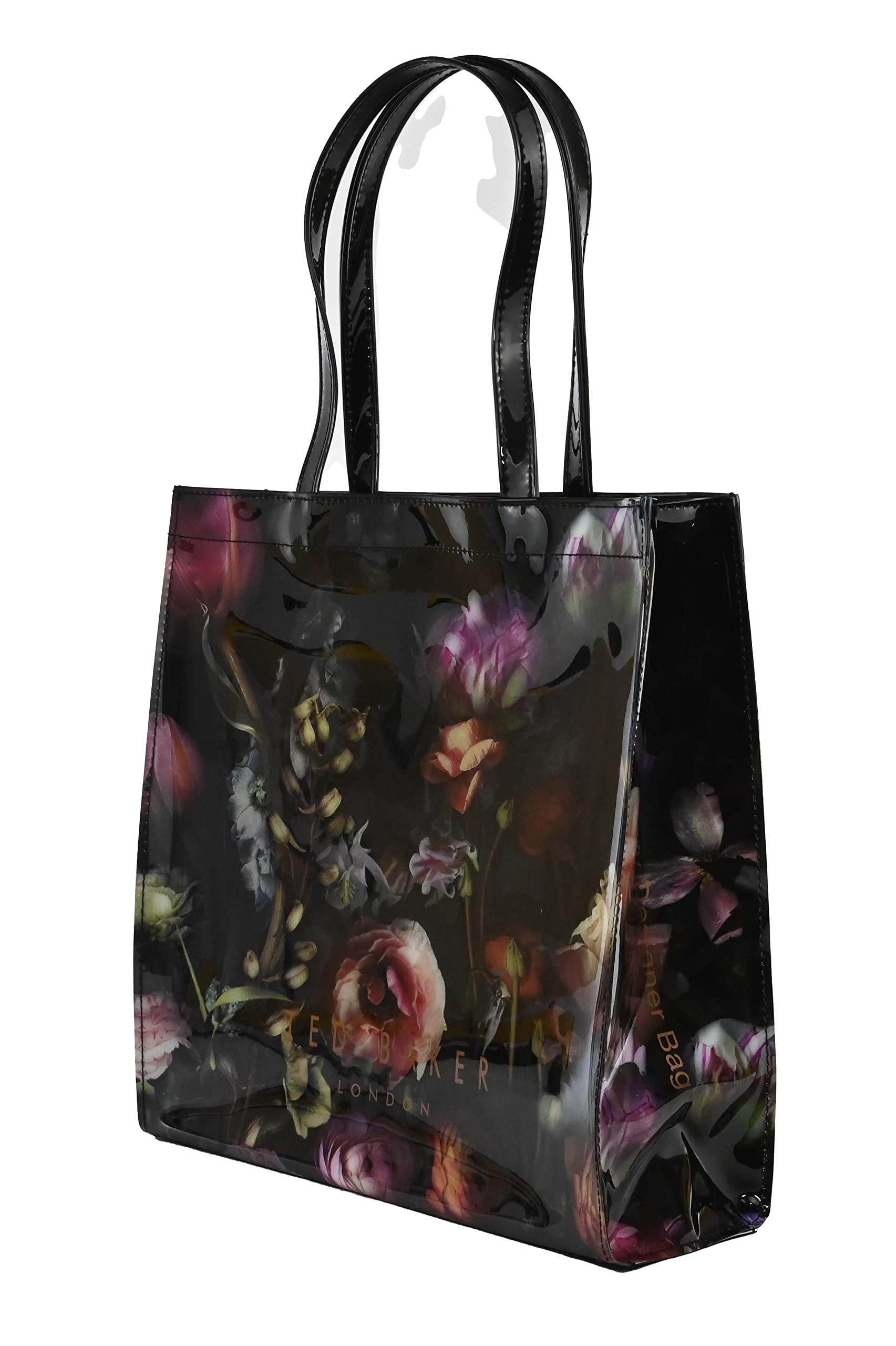 TED BAKER LONDON Large Shocon Flora Icon Tote Shopper Bag in Mid Grey, Black, One Size, Black