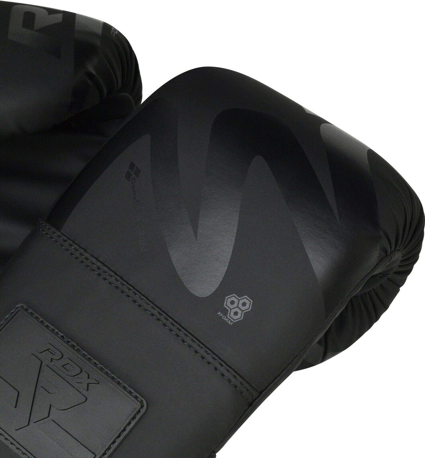 RDX Bag Gloves for Heavy Punching Training, Convex Skin Leather Punch Mitts for Boxing, Muay Thai, Kickboxing, Martial Arts, Sparring, Ideal for Focus Pads, Thai pad, Double End Speed Ball Workout