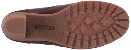 Timberland Women's Tillston 6 Inch Double Collar Hiking Boot, Burgundy Full Grain, 9.5