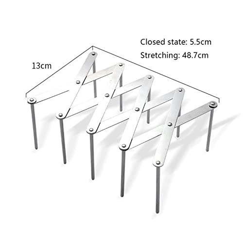SEYFI Kitchen Shelves,Stainless Steel Pots and Pans Organizer Rack, Reusable Space Saving Pot Lid Holder, Cutting Board Stand, for Kitchen Storage, Retractable