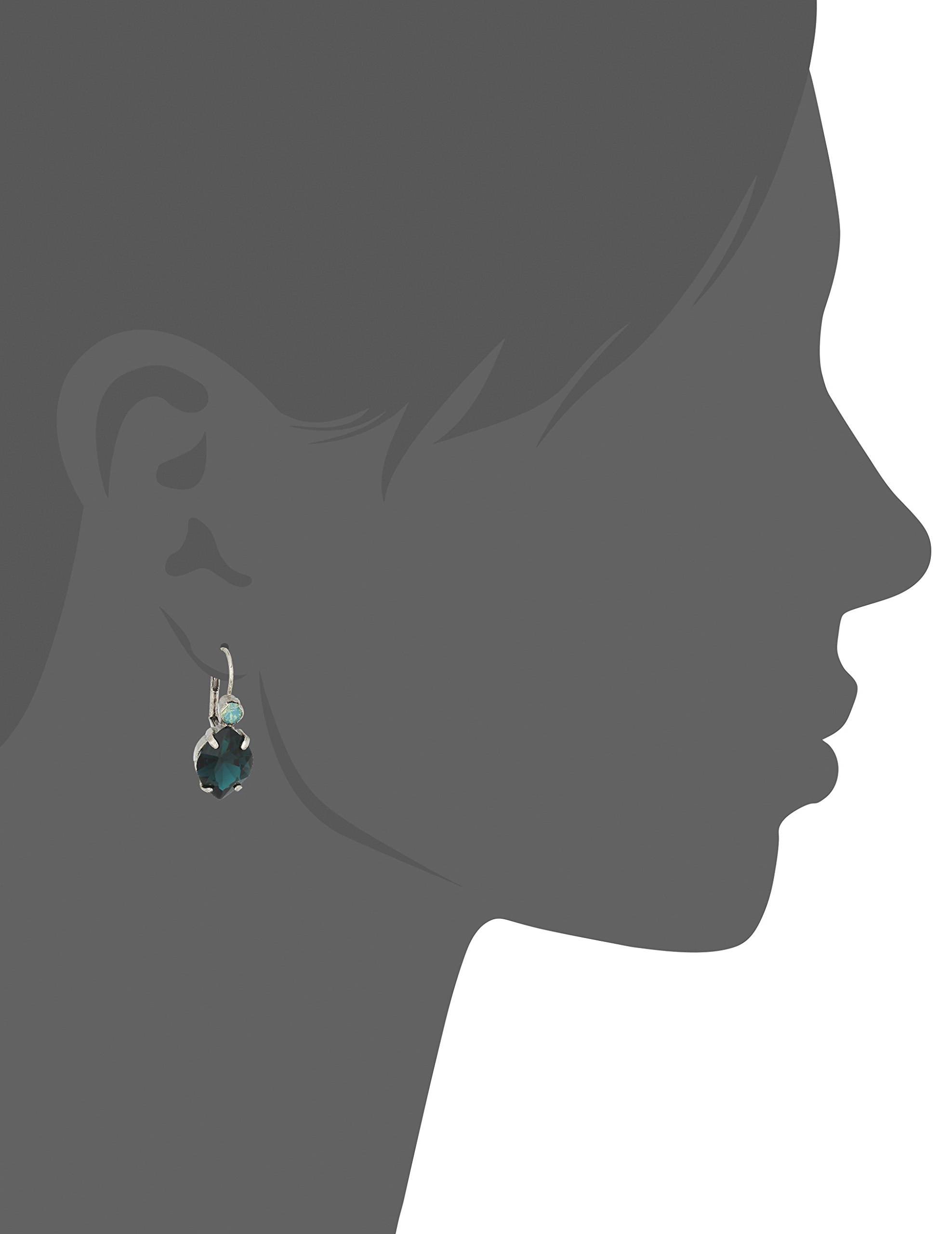 Sorrelli Navette Drop Earrings, Antique Silver-Tone Finish, Moonlit Shores