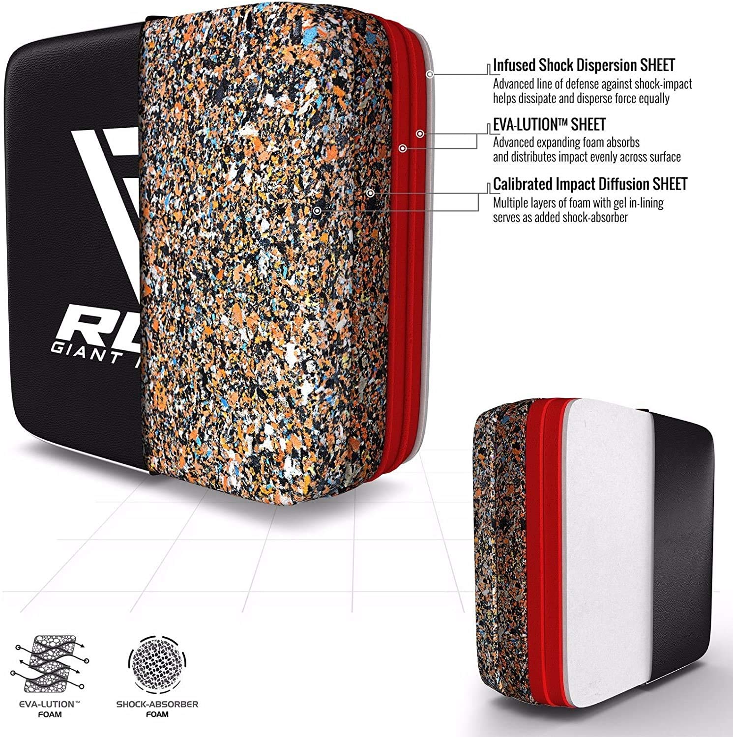 RDX Boxing Wall Pad with Punching Gloves | Maya Hide Leather Focus Target Kicking Pad | Great for MMA, Muay Thai, Kickboxing, Martial Arts, Karate, Taekwondo Training