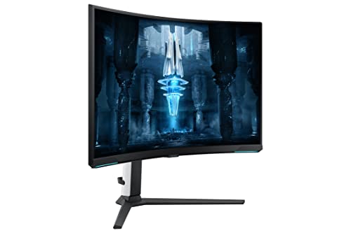 SAMSUNG 32" Odyssey Neo G8 4K UHD 240Hz 1ms G-Sync 1000R Curved Gaming Monitor, Quantum HDR2000, AMD FreeSync Premium Pro, Matte Display, Ultrawide Game View, DisplayPort, Black & White, 2022