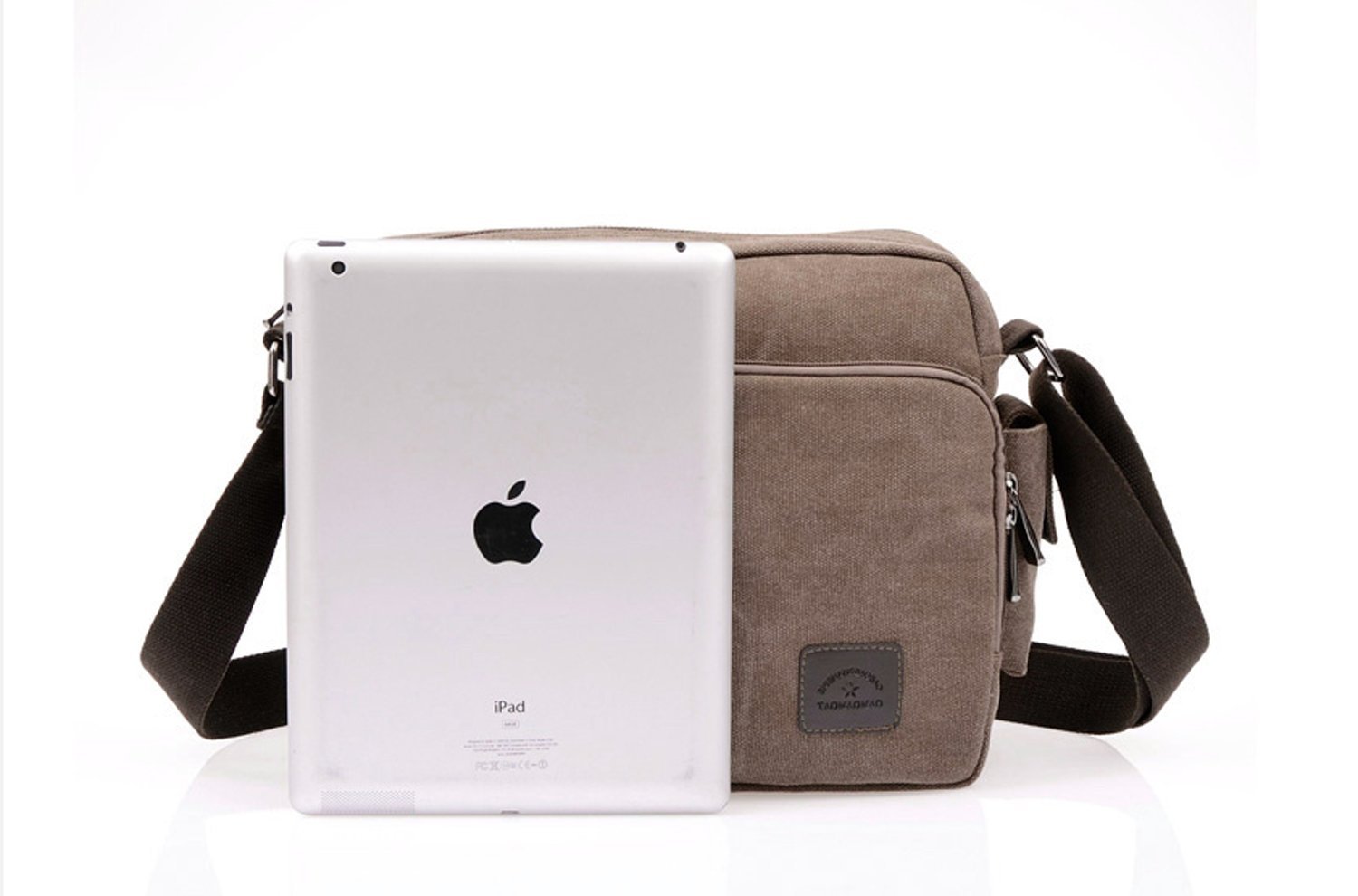 SCL Men's Classic Messenger Canvas Bags Cross Body Satchel Bag Shoulder Bag (Brown)