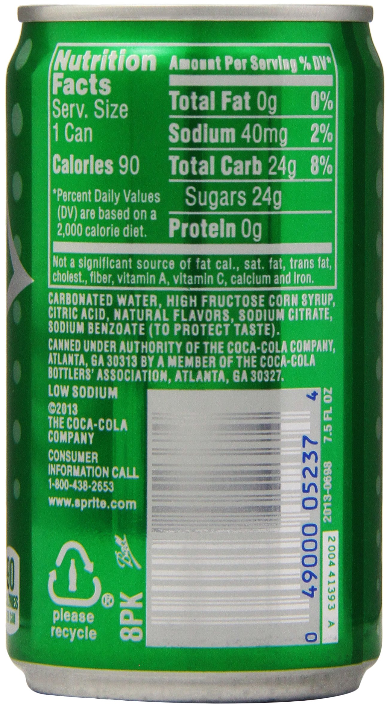 Sprite, 7.5 fl oz, 8 Pack
