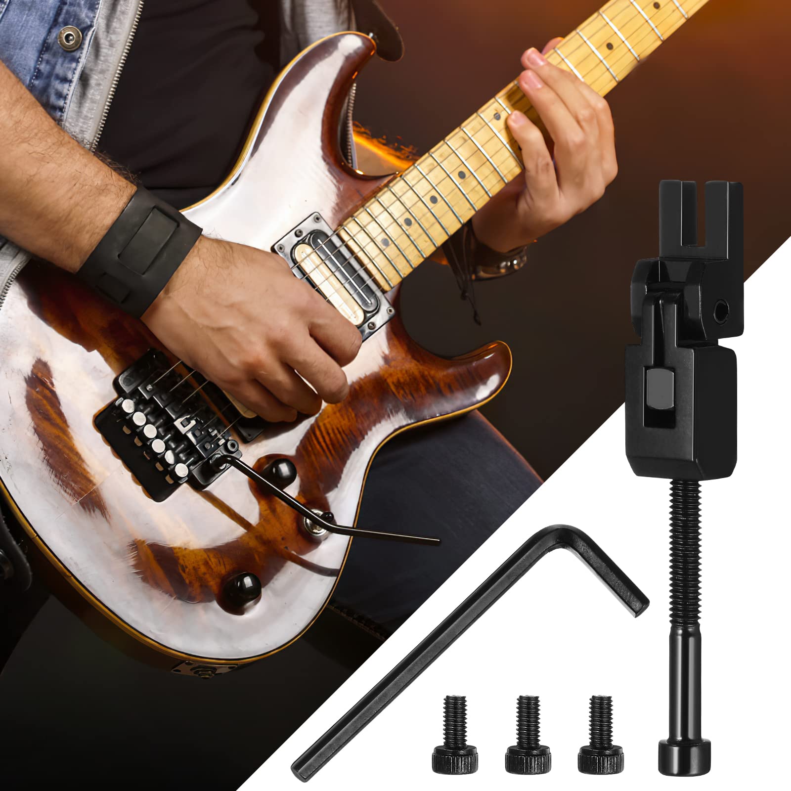 SUPVOX Set of 6 Double Locking Systyem Locked Saddles for Floyd Rose Guitar Tremolo Bridge with String Lock Screws