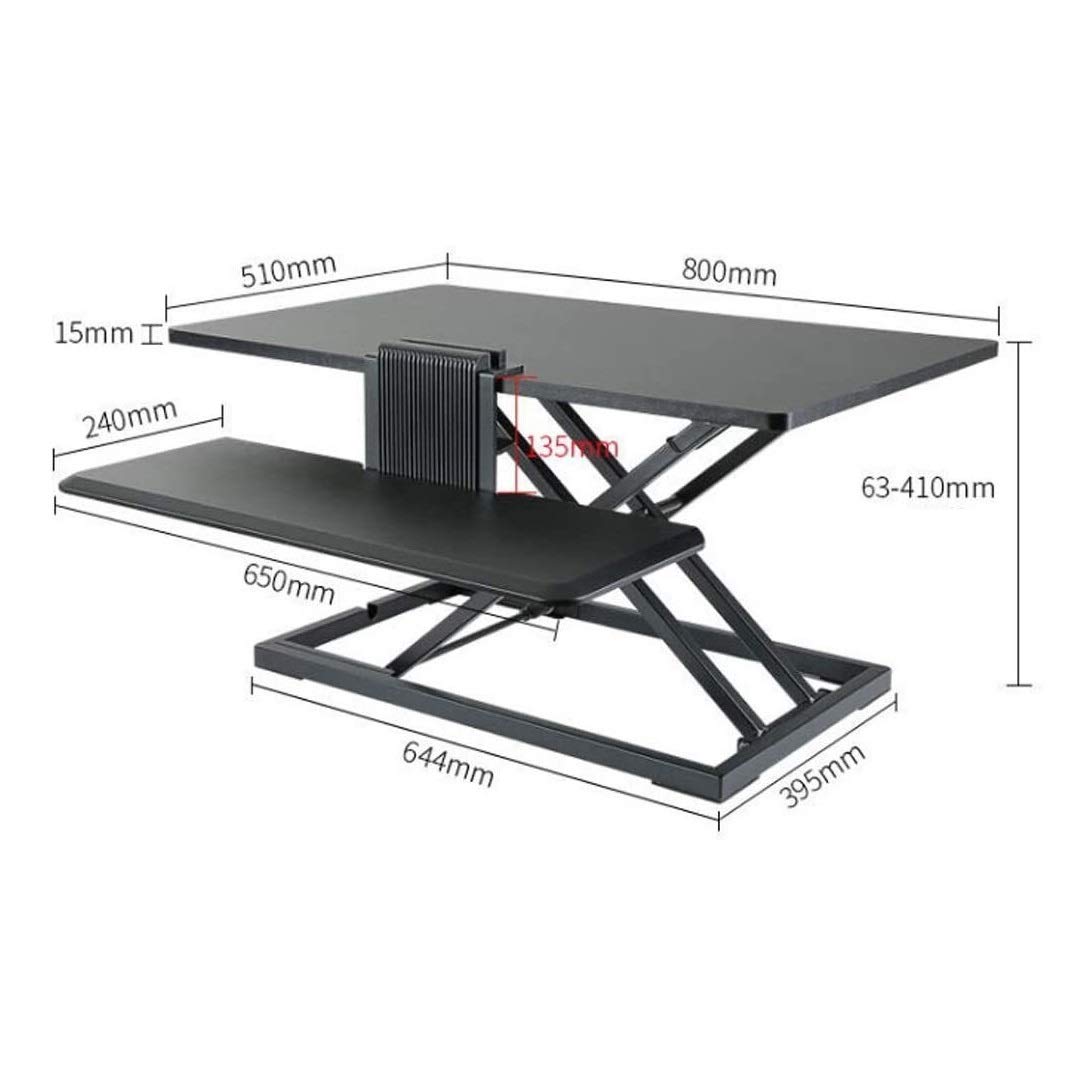 ZYF Keyboard Tray Desktop Splint Tray Keyboard Standing Desk Workstation Cubicles Corner Desk Riser Computer Riser Fit Dual Monitor with Removable Keyboard
