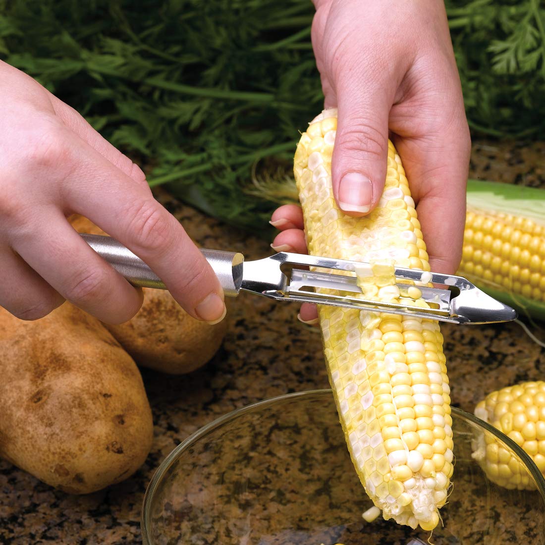 Rada Cutlery Deluxe Vegetable Peeler β Stainless Steel Blade With Aluminum Handle, 8-3/8 Inches, 2 Pack