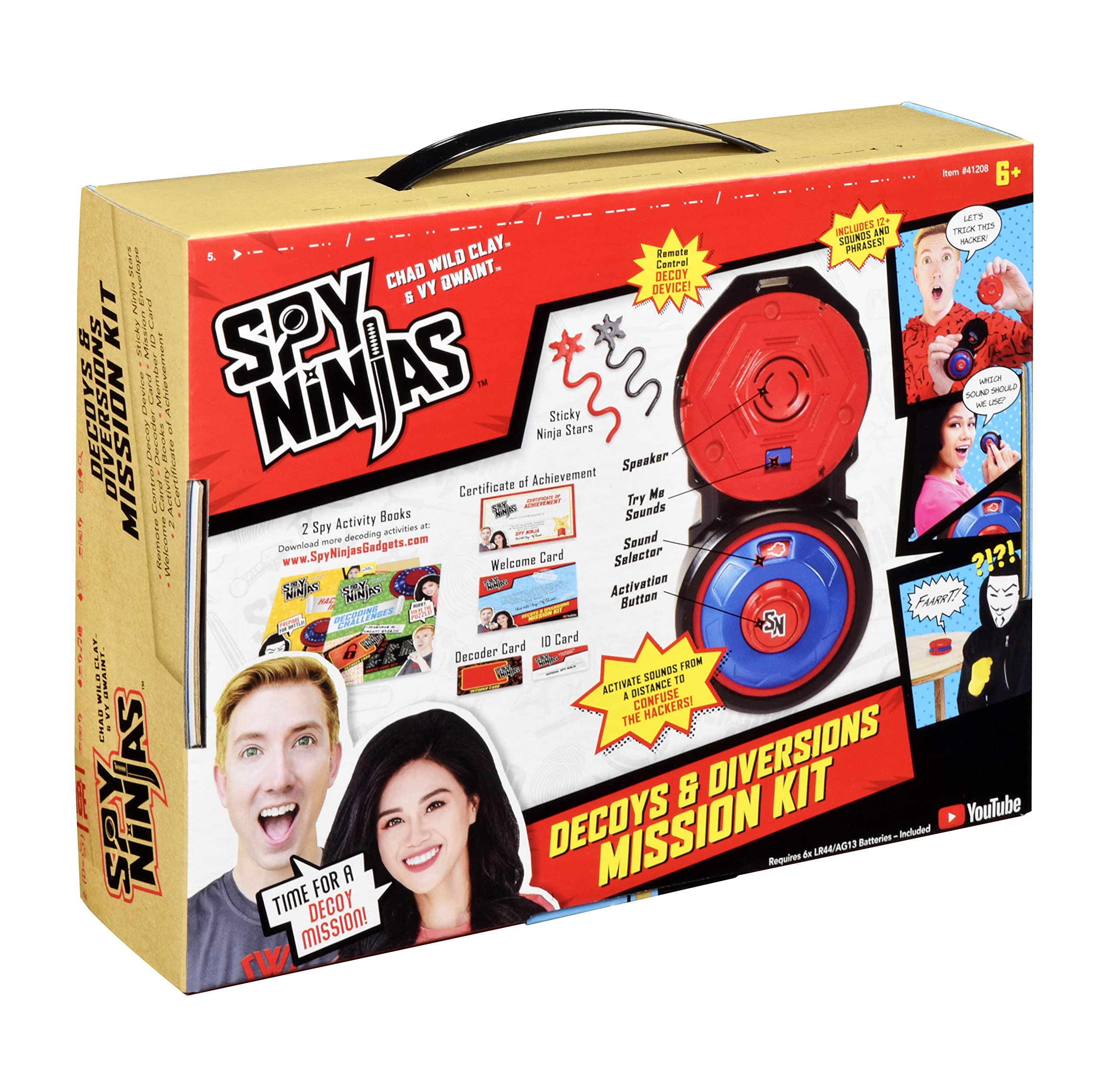Spy Ninjas 11 Piece Decoys & Diversions Mission Kit by Chad Wild Clay and Vy Qwaint, Multi