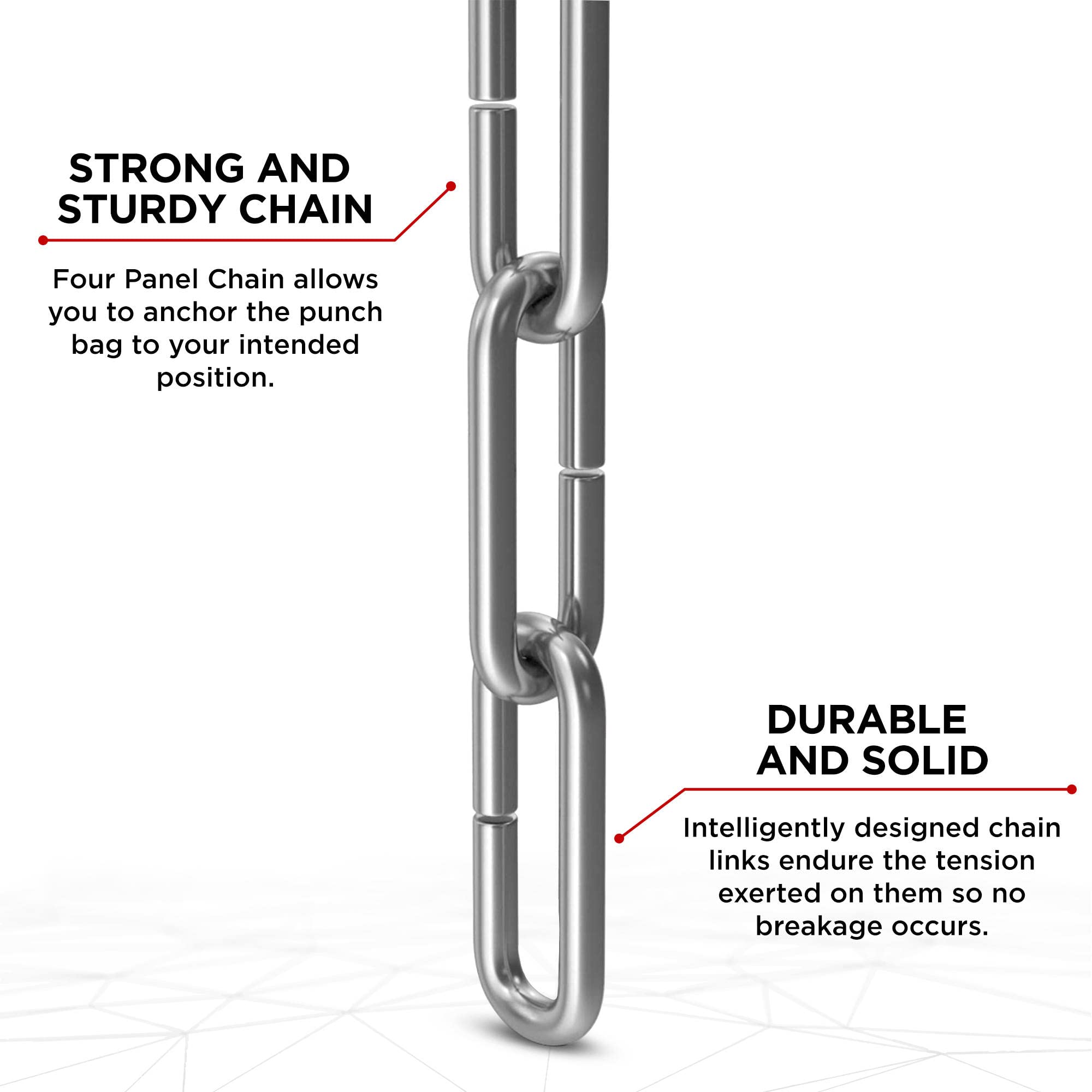RDX Heavy Duty Boxing Punching Bag Iron 4 Panel Chains Wall Mount Punching MMA Training Hanger