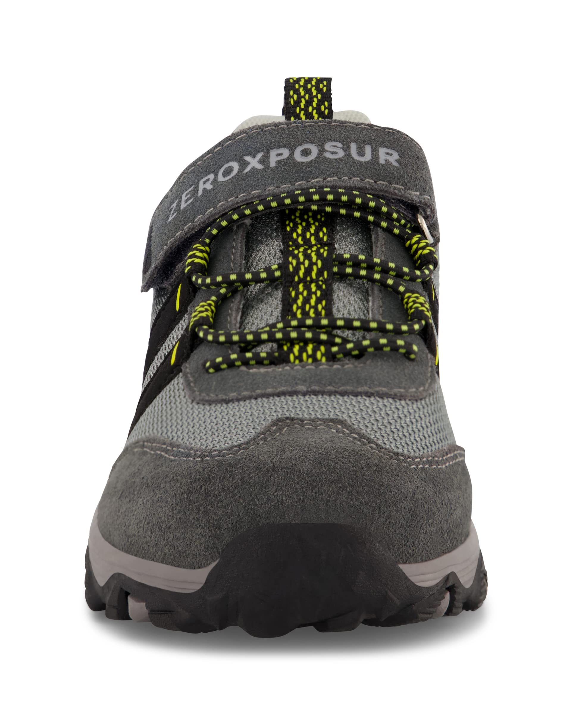 ZeroXposur Boys Denver Mesh Trail Shoes - Boys Hiking Shoes - Low-Profile Hiking Boots for Kids (Dark Shadow, 13)