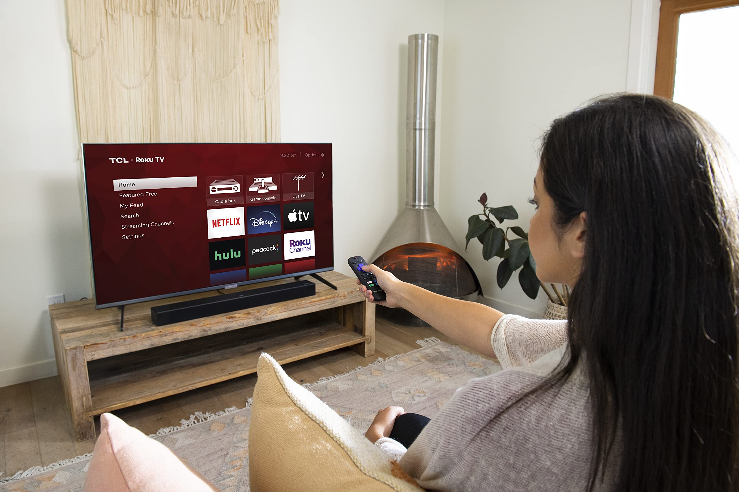 TCL Alto R1 Wireless 2.0 Channel Sound Bar for Roku TV, Bluetooth,Wifi TSR1-NA 31.5-inch, bass_boost, Flat, Black