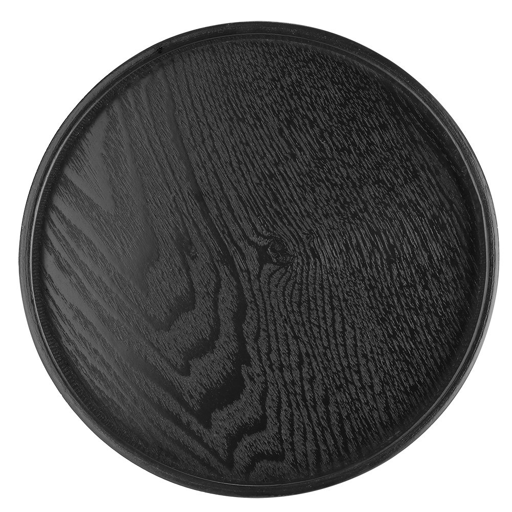 Wooden Serving Tray, Wood Tea Tray, Round Shape Wood Tea Coffee Snack Food Meals Serving Plate Restaurant Trays 21cm/24cm/27cm/30cm(21cm)