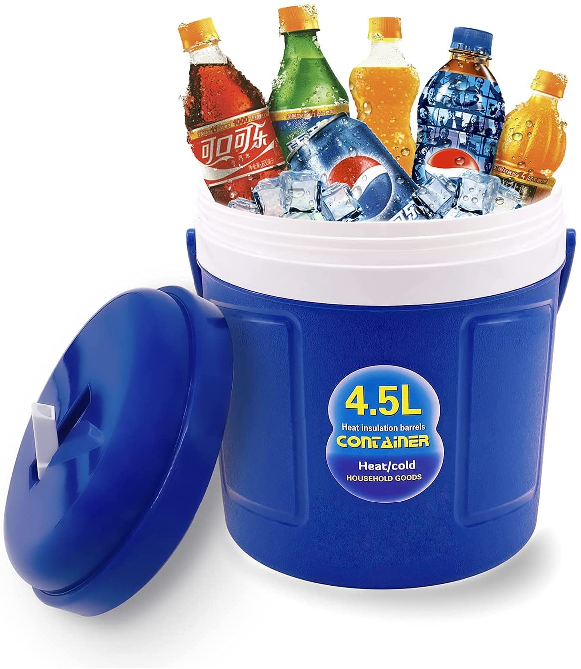 YouLike 4.75qt Portable Cooler with Handle Party Cooler for Drinks Beverage Cooler and Warmer for Camping, Hikes, Picnics, Ice Box for Cans