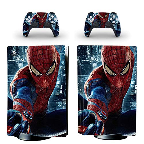 Spider Hero PS5 Whole Body Vinyl Skin Sticker Decal Cover for PlayStation 5 System Console and Controllers