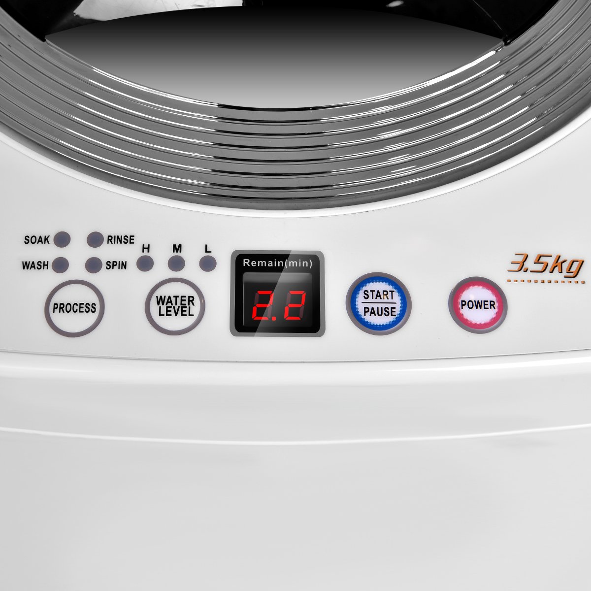 RELAX4LIFE Full-Automatic Portable Washing Machine 8 lbs Capacity with 5 Programs & 3 Water Levels, Drain Hose and Adjustable Feet, Portable Laundry Compact Washer for Dorm, Apartment and RV's Camping