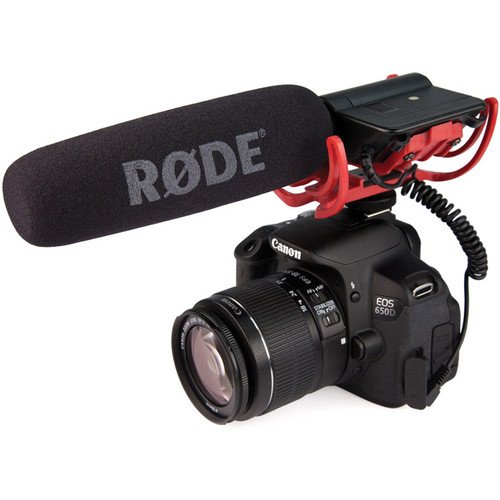 Rode Videomic Shotgun Microphone with Rycote Lyre Mount and Fuzzy Windjammer Kit