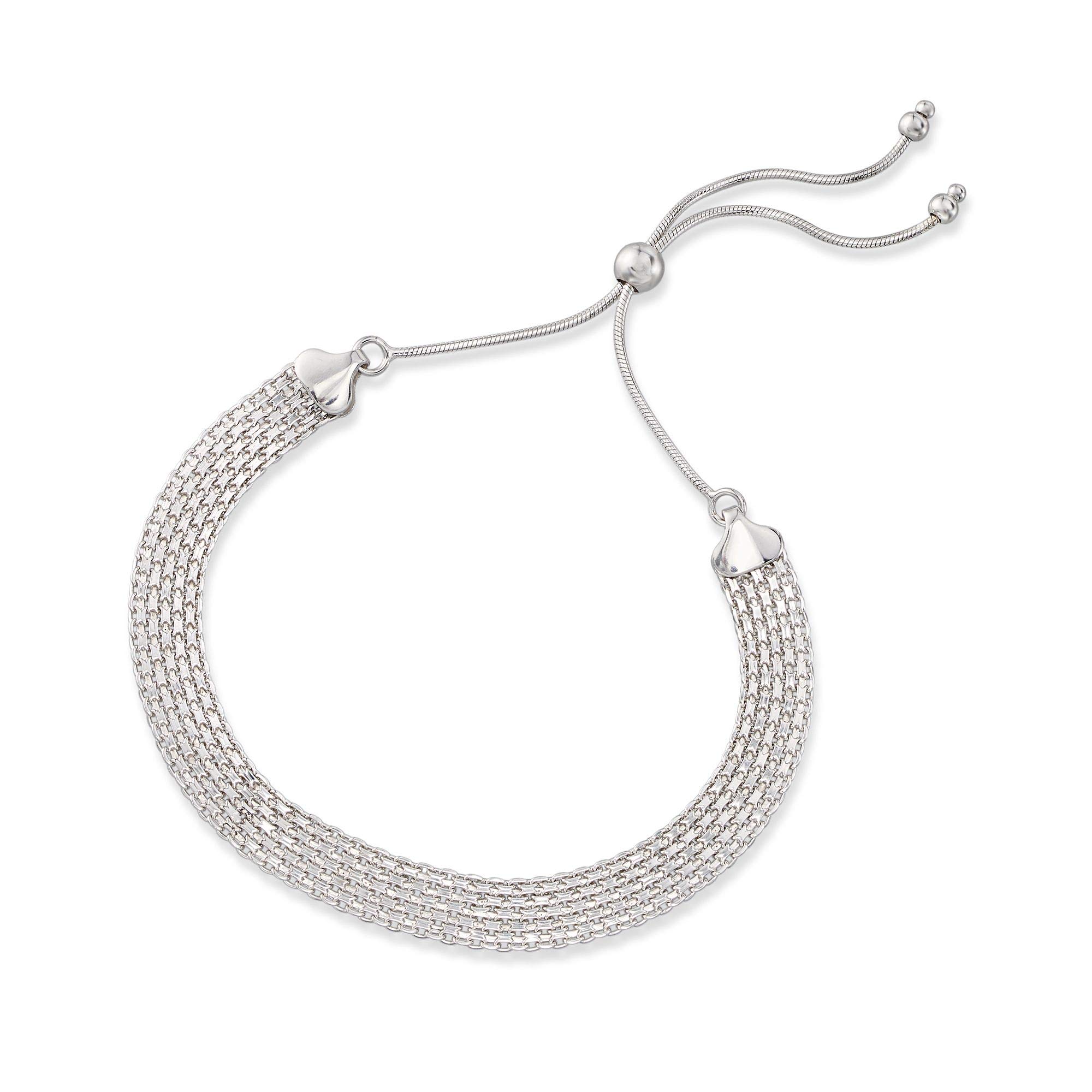 Ross-Simons Sterling Silver Bismark-Link Bolo Bracelet