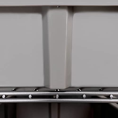 Seville Classics Heavy Duty NSF Bin Rack Solid Steel Wire Shelving Storage Unit, Patented Organizer for Garage, Warehouse, Office, Restaurant, Classroom, Kitchen, Gray, Includes 12 Bins