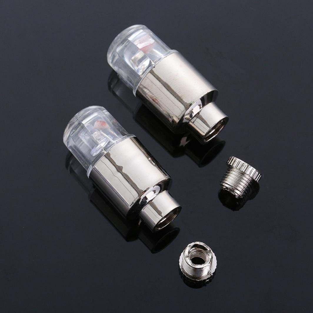 SOMESHINE 2pcs LED Tire Valve Stem Caps Neon Light Auto Accessories Bike Bicycle Car Auto