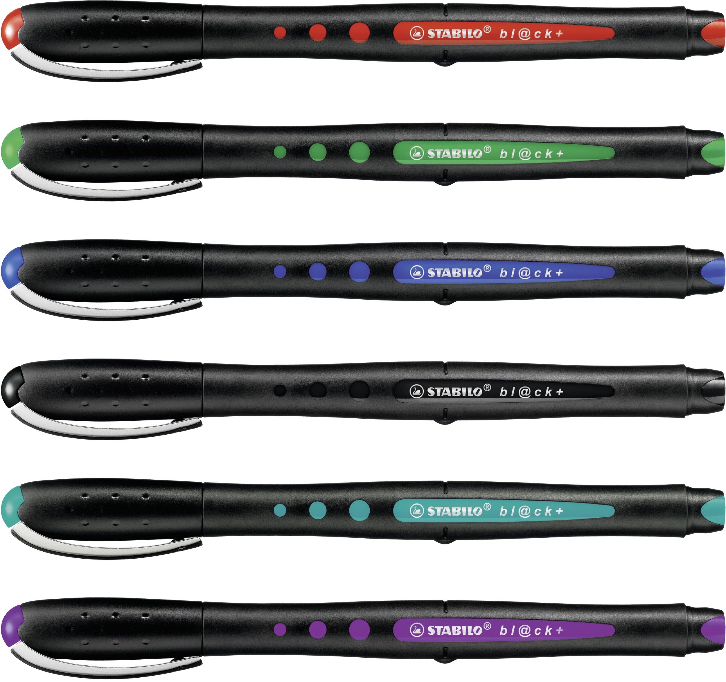 Stabilo Bionic Med Pointball Pen Wallet Black , Set of 6 , Multicolored