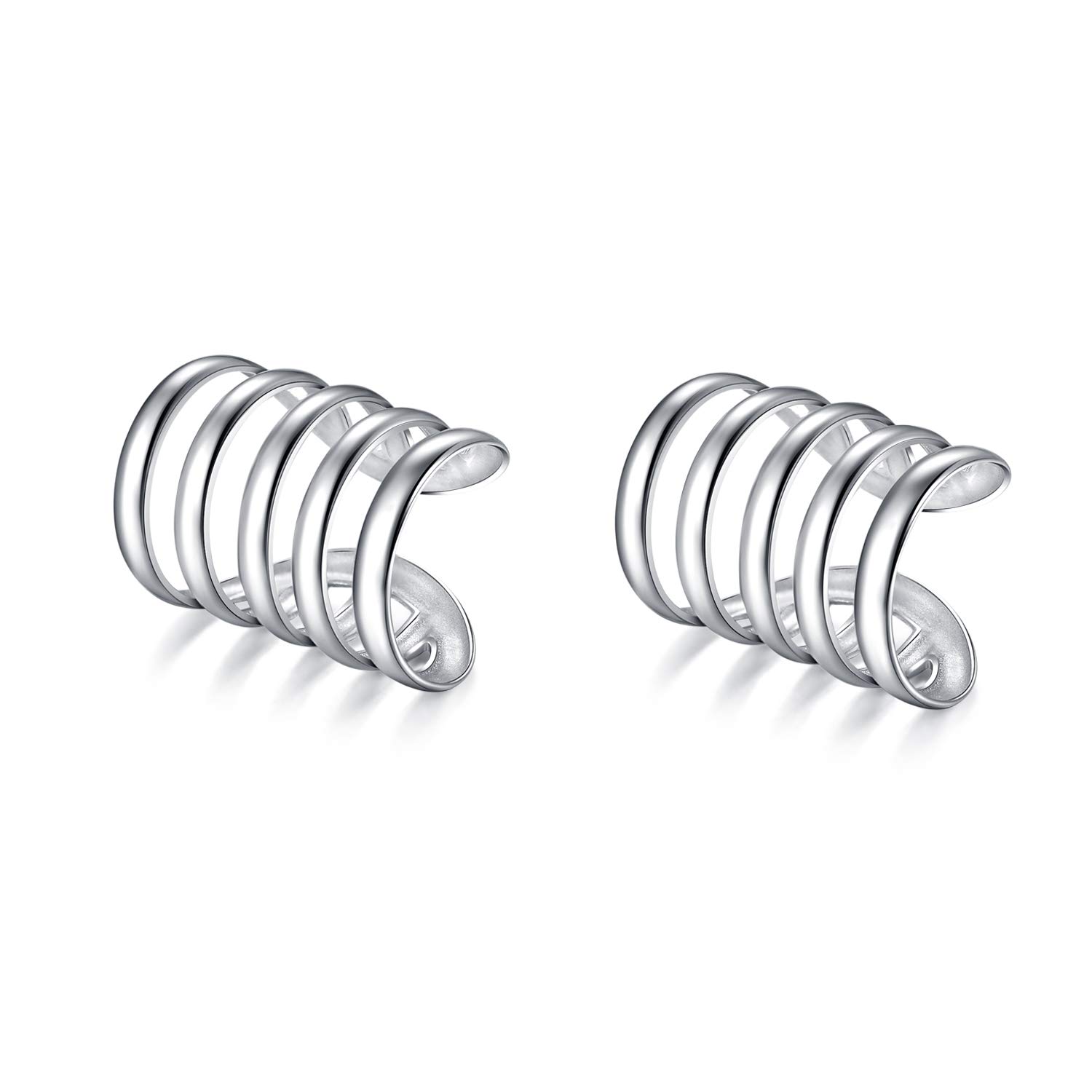 SLUYNZ 925 Sterling Silver Cuff Earrings for Women No Piercing Earrings Helix Earrings Cartilage Earrings (A-Silver)