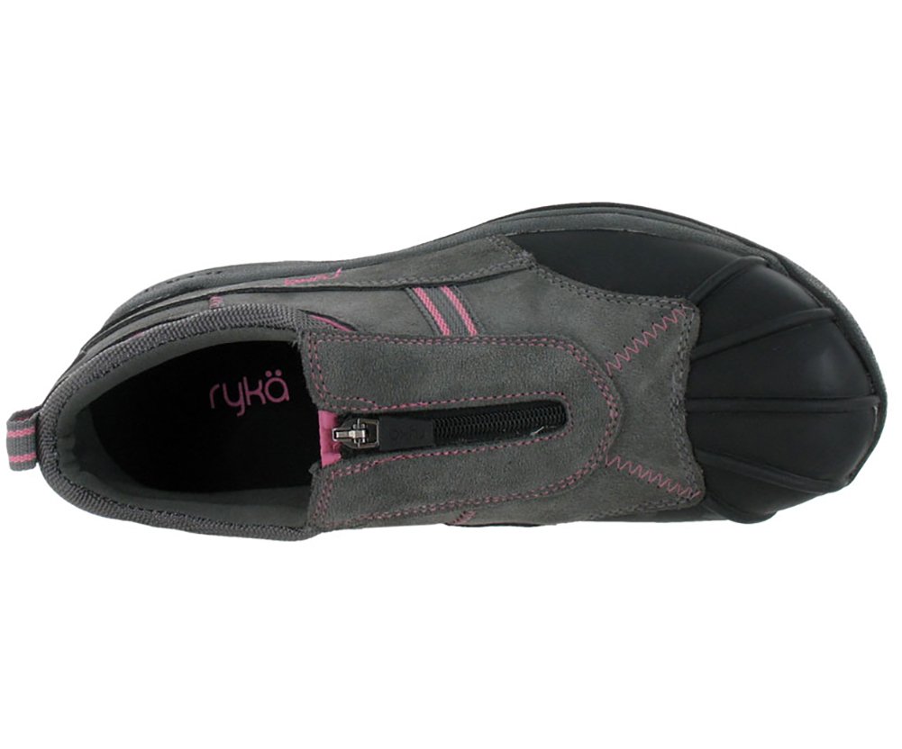 Ryka Terrain Zip Womens Shoes Size 9.5, Color: Grey/Black/Pink