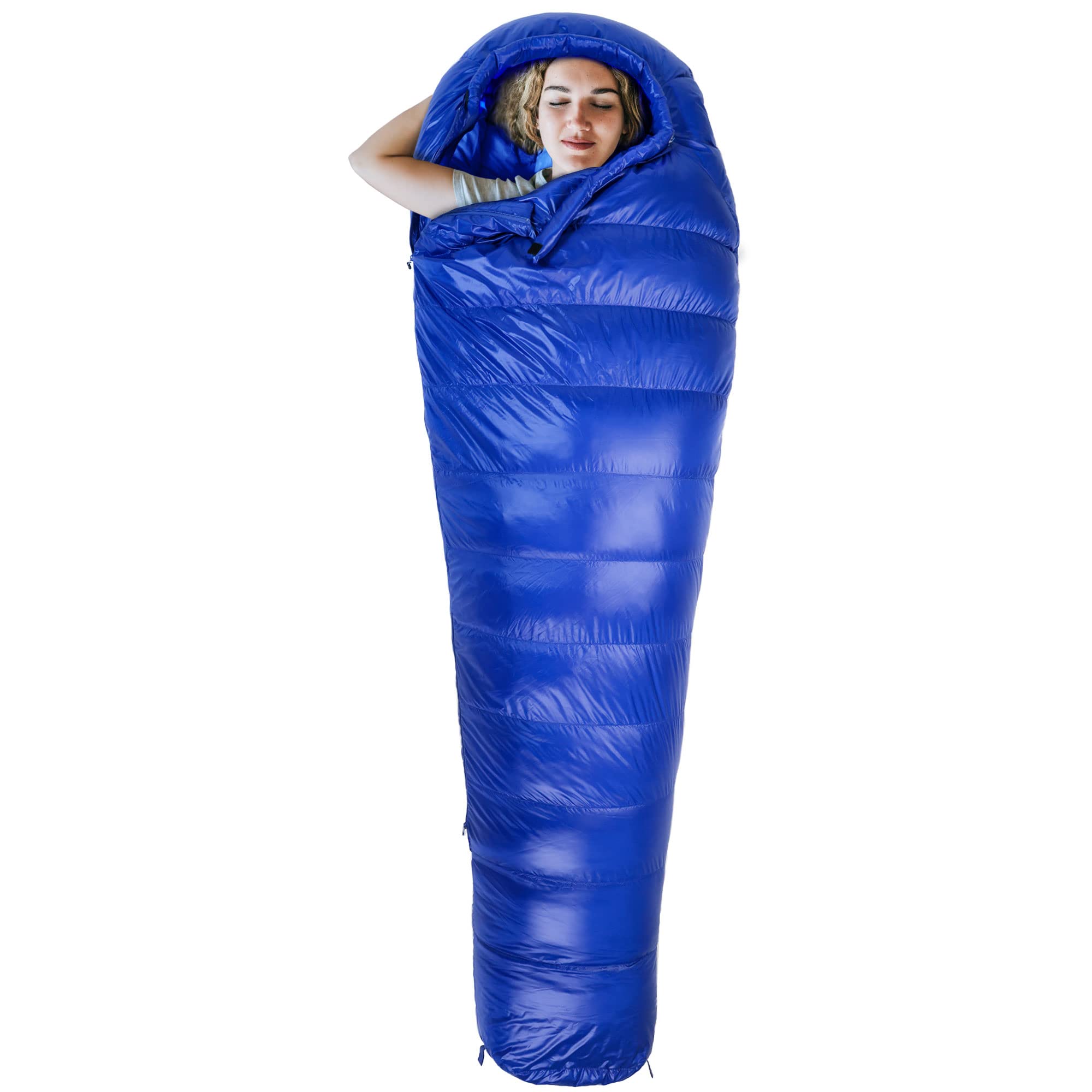WETRIDGE Sleeping Bag with Pillow Kit, 0 Degree F RDS Down Sleeping Bag - Sleeping Bag Pillow - Adult Sleeping Bags - Sleeping Bags Adults - Mummy Camping Sleeping Bag Green