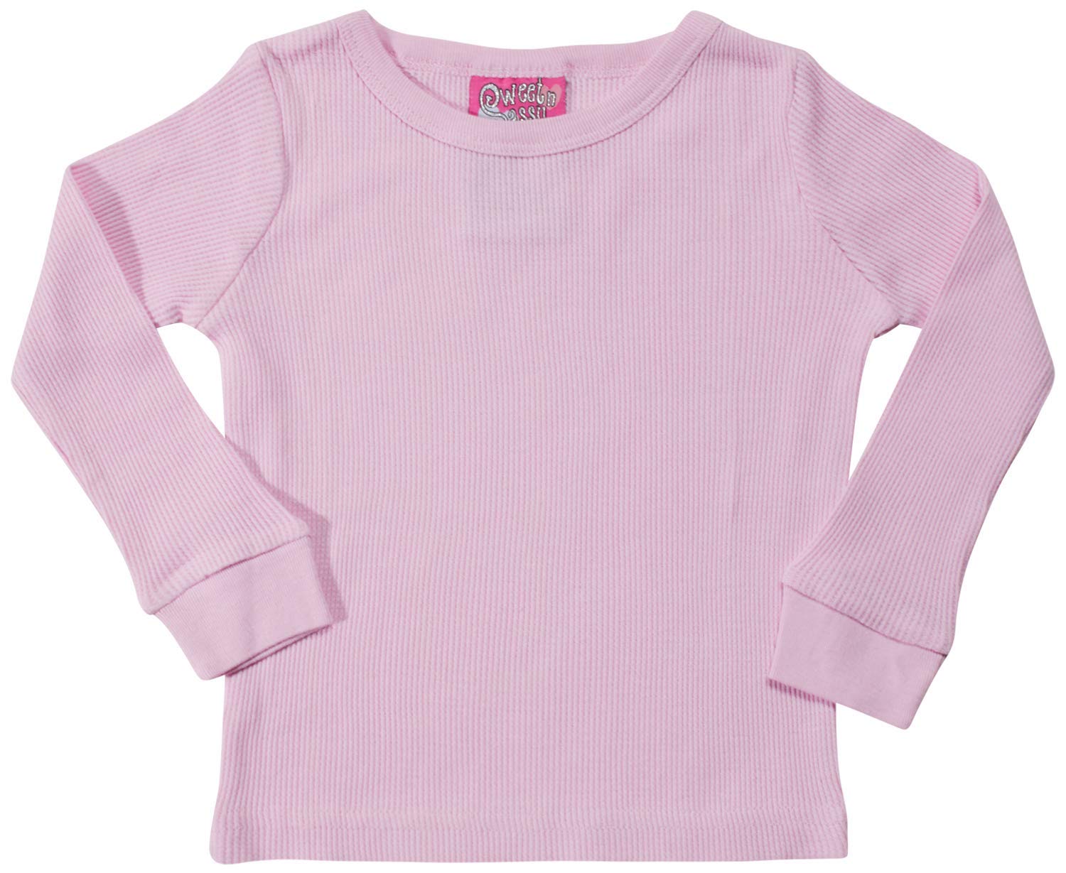 Sweet & Sassy Infant & Toddler Girls' 4-Piece Thermal Underwear Set, Size 3T, Medium Pink/Lavander