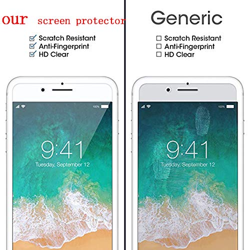 Screen Protector iPhone 8 7 6S 6, Anti Blue Light Screen Protector [ Eye Protect ] [ Touch Screen Accuracy ] [Bubble Free] Tempered Glass for iPhone 8/7 /6s/ 6 [3 Pcs]