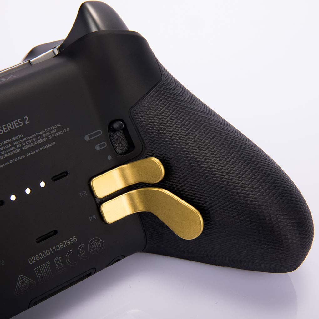 TOMSIN Replacement Metal D-Pads and Paddles for Xbox Elite Controller Series 2 and for Xbox Elite Wireless Controller (Gold)