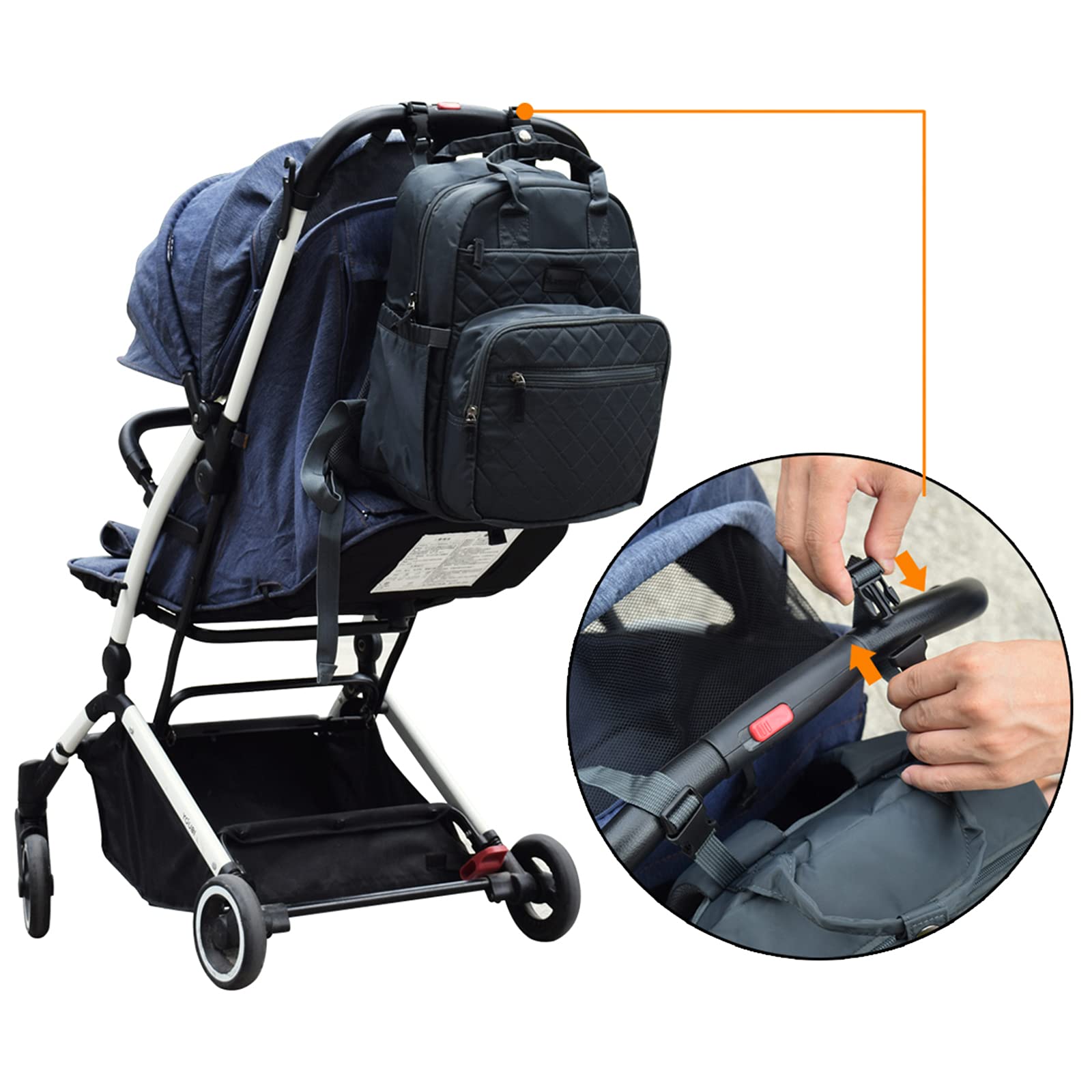SUNSEATON Diaper Bag Backpack, Multi-Function Nappy Bags Waterproof Travel Backpack with Changing Pad, for Mom Baby Care