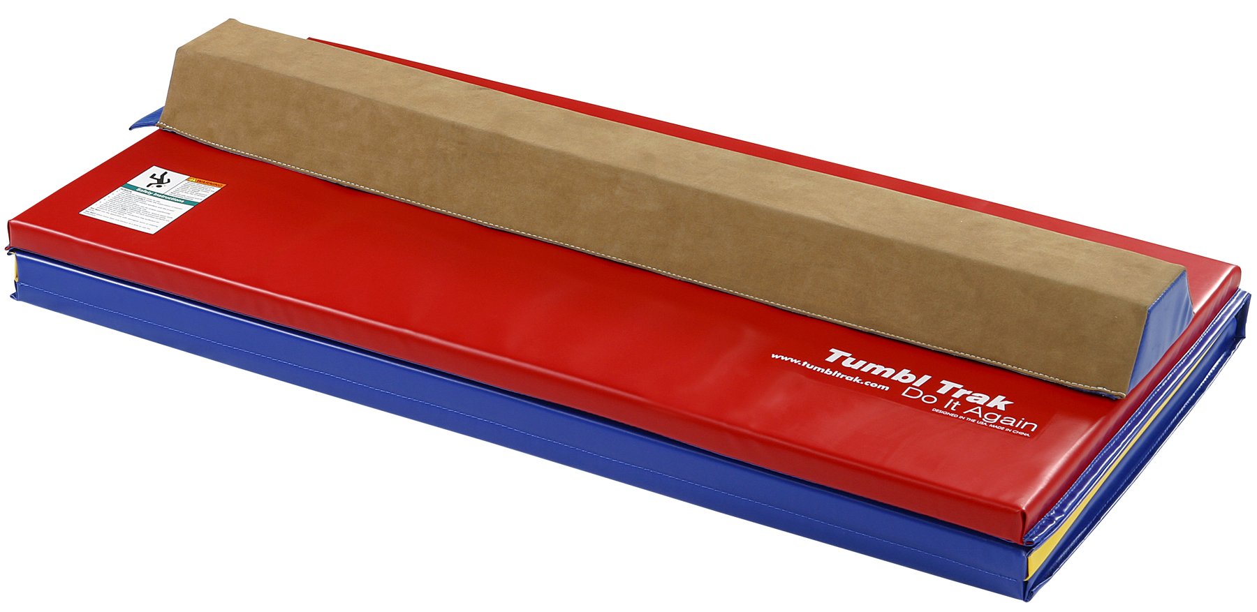 Tumbl Trak Sectional Beam & Primary Rainbow Mat Combo
