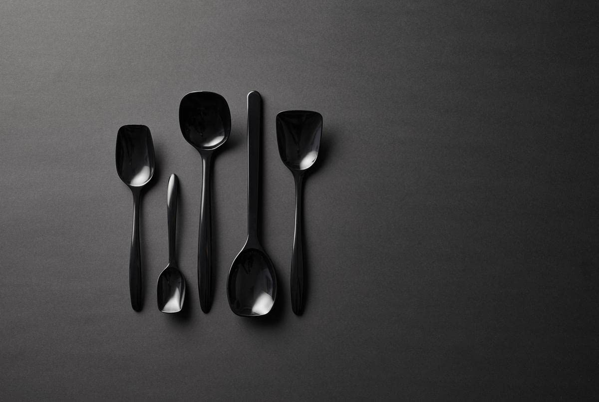 Rosti Mepal Melamine Large Heat Resistant Serving Spoon in Black