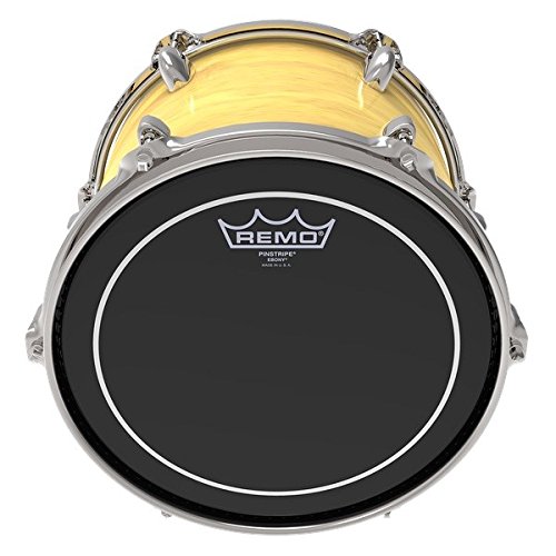 Remo ES0614PS Ebony Pinstripe Drum Head, 14-Inch