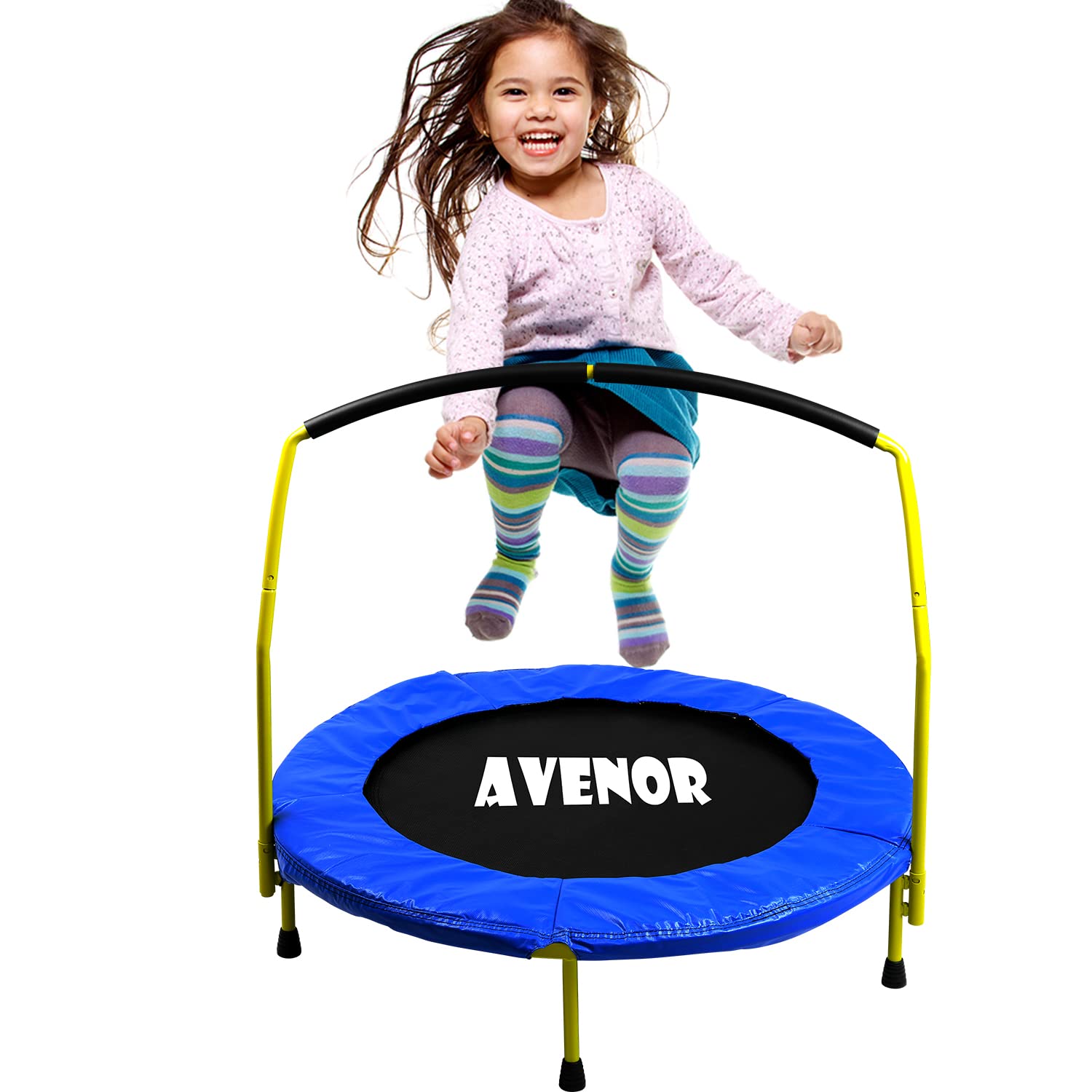 Trampoline with Enclosure - Recreational Trampolines with Ladder and AntiRust Coating, ASTM Approval Outdoor Trampoline for Kids