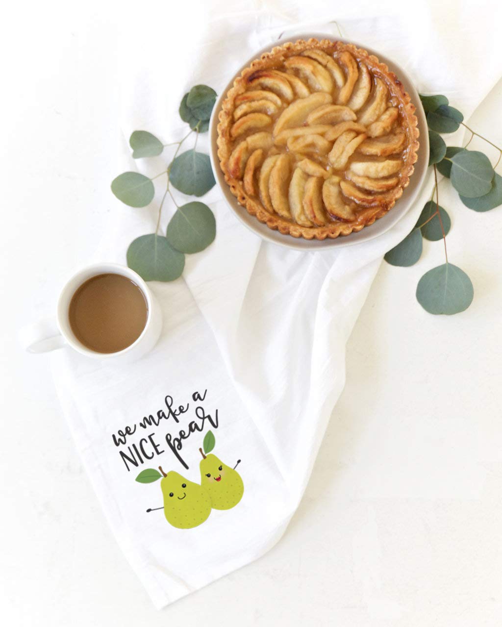The Cotton & Canvas Co. We Make A Nice Pear Soft and Absorbent Kitchen Tea Towel, Flour Sack Towel and Dish Cloth